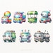 Chibi Style Kawaii Car Clipart Bundle - Cute Vehicle Art Collection ...