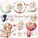 Cute Valentines Cupid Clipart Bundle, Valentine Watercolor PNG ...