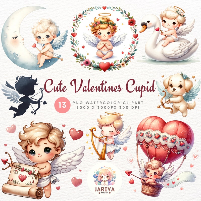 Cupid Valentine Clipart - Etsy
