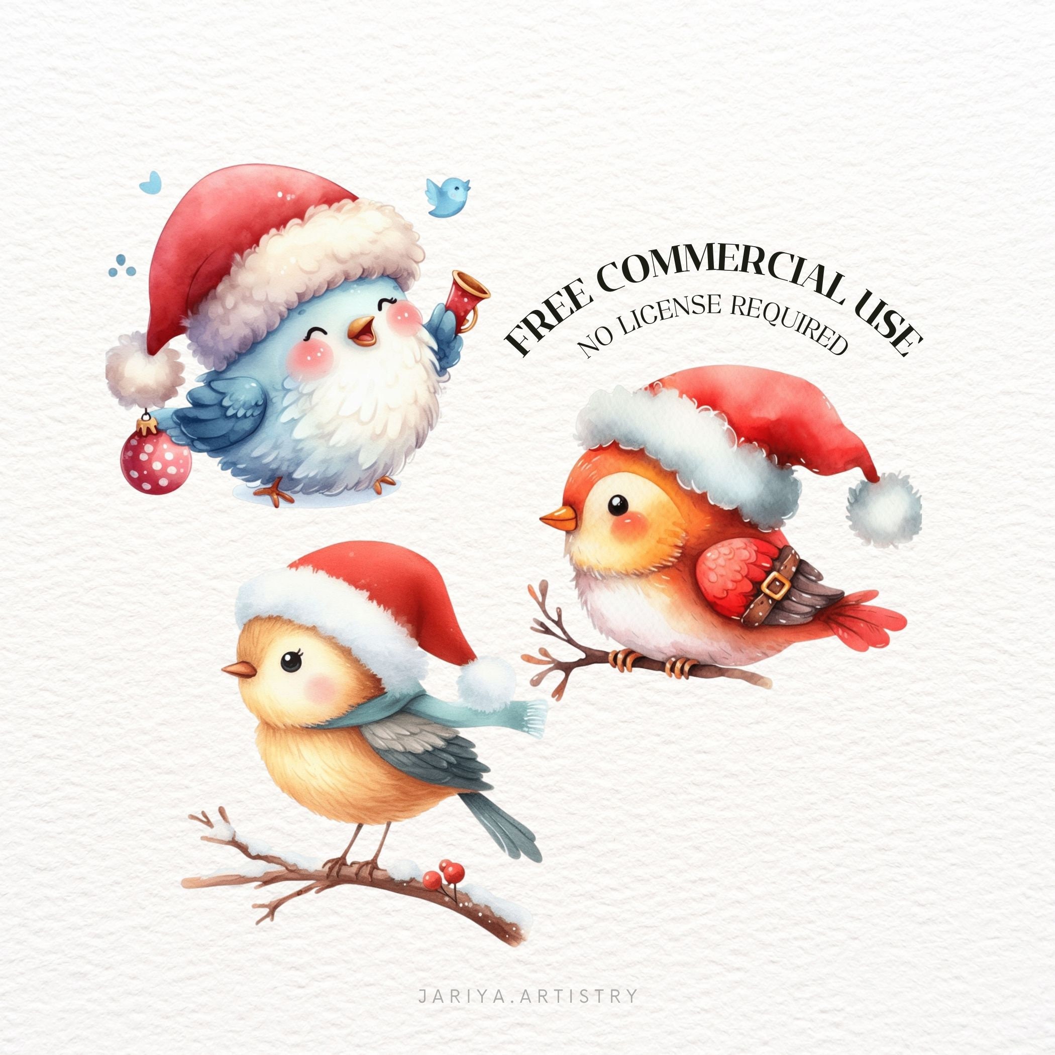Cute Bird Santa Clipart, Bird Santa Clipart PNG, Bird Santa Designs ...