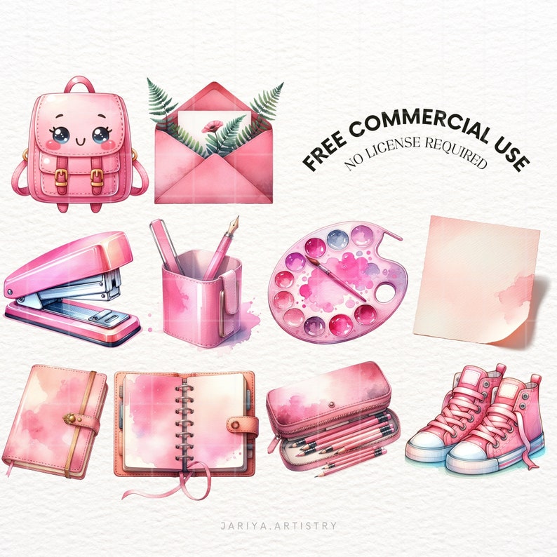 Back to School Clipart Bundle, School Backpack PNG, Classroom Clipart ...