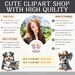 Cute Animals Clipart Set - Funny Dogs and Puppy Breeds - Instant ...