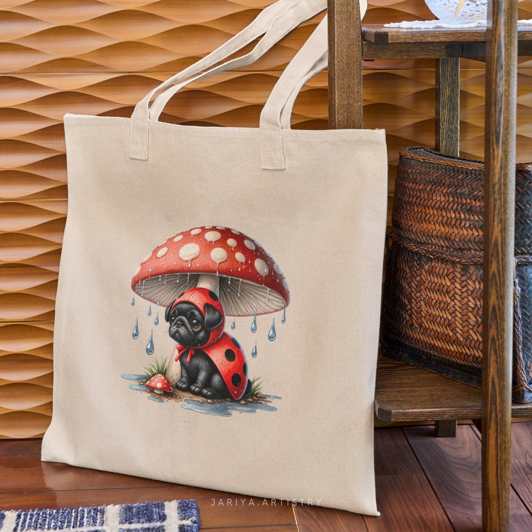 Puppy Love: Black Pug Ladybug PNG Images for Card Making and ...