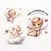 Cute Valentines Cupid Clipart Bundle, Valentine Watercolor PNG ...
