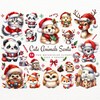 Festive Santa Alphabet Clipart Set A-Z PNG Designs, Prints, Transparent ...