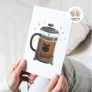 Spooky Halloween Cafe Clipart: Watercolor Coffee Menu Board PNG ...