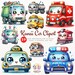 Kawaii Car Clipart Bundle – Cute Vehicle Graphics (digital Clipart Set ...