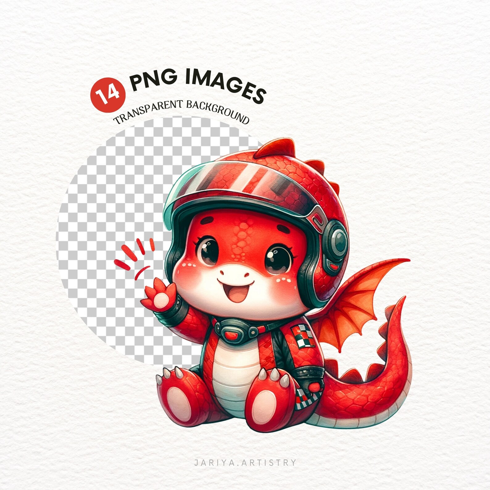Cute Dragon Car Racing Clipart Bundle, Cute Dragon Race Car Clipart ...