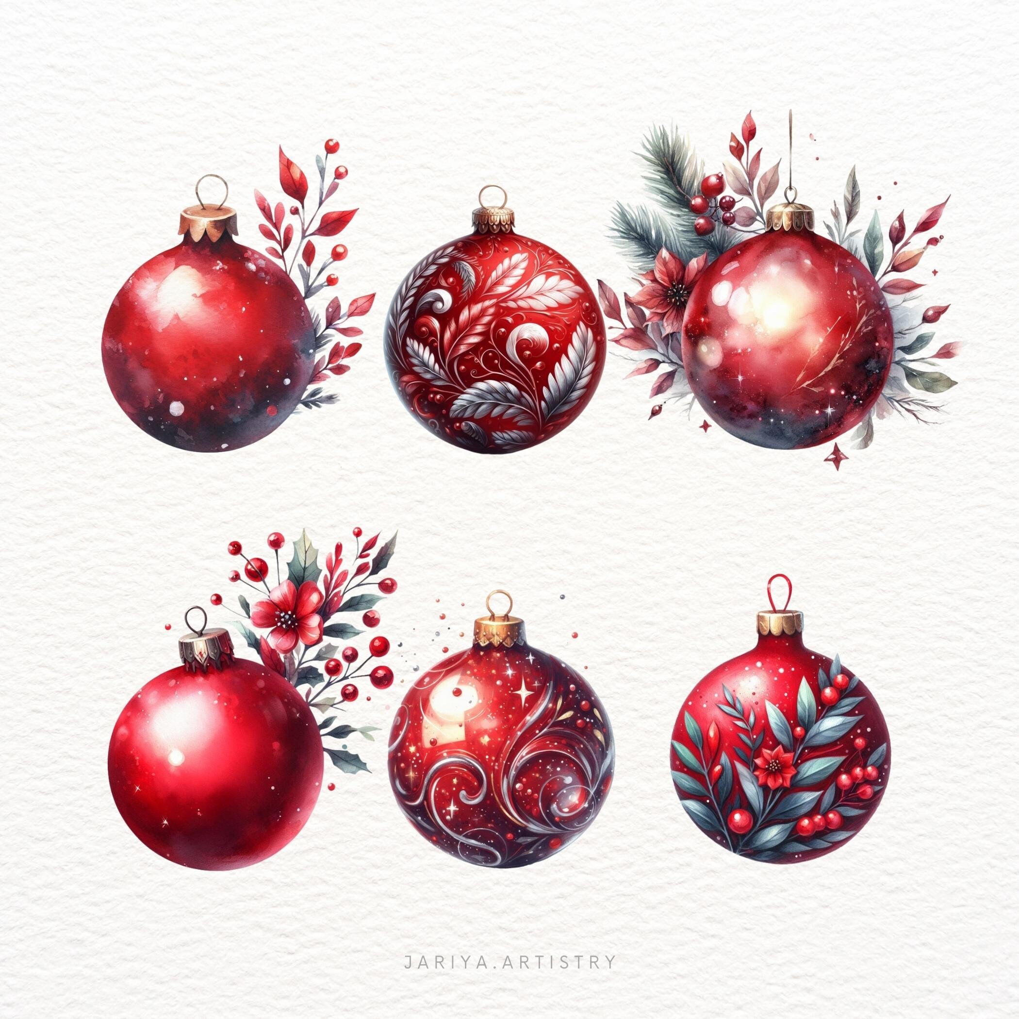 Red Christmas Ball Clipart, Red Christmas Ball PNG, Red Christmas Ball ...