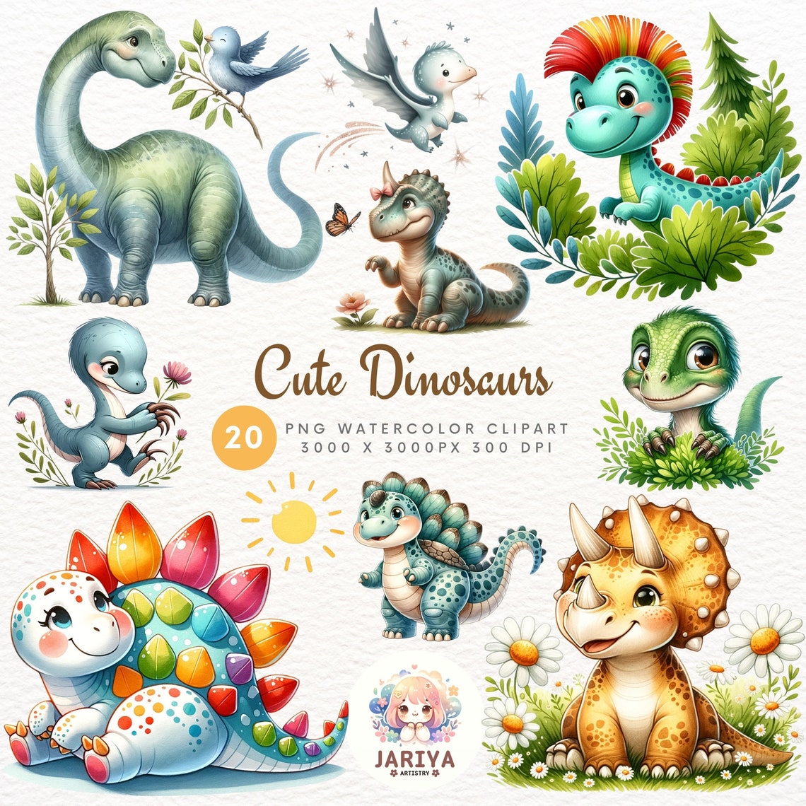 Baby Dinosaurs Clipart, Baby Dinosaurs Clipart Bundle, Dinosaurs PNG ...