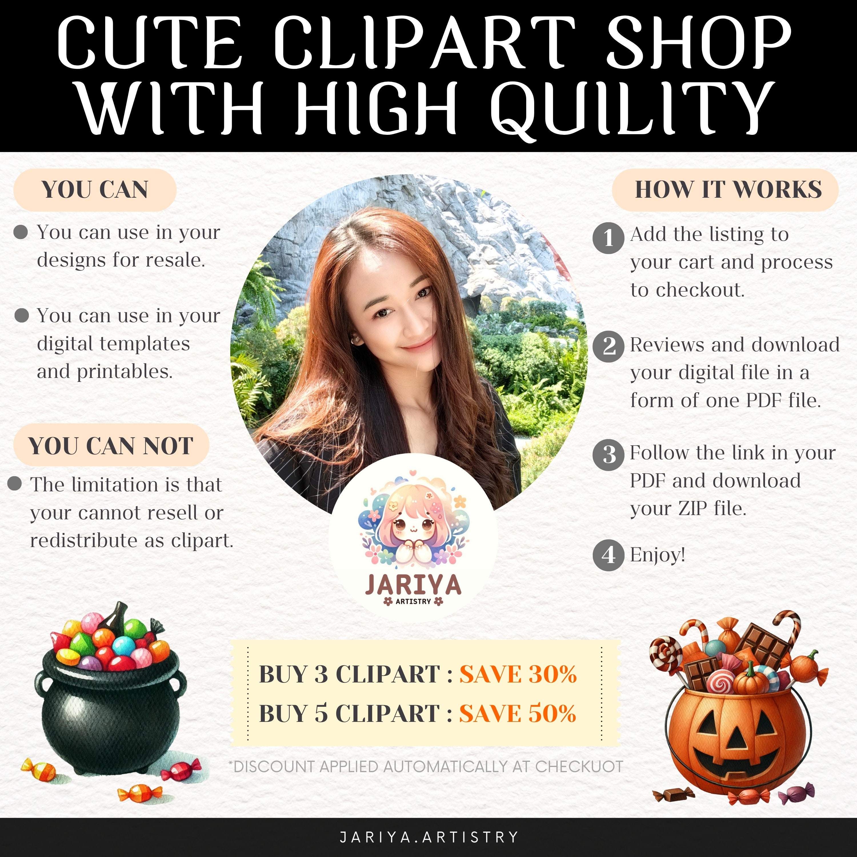 Cute Watercolor Halloween Clipart Spooky Halloween Clipart Halloween ...