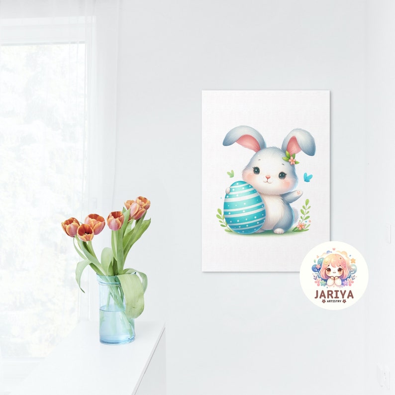 Easter Eggs Clipart, Watercolor Easter Bunny PNG, Watercolor Easter ...