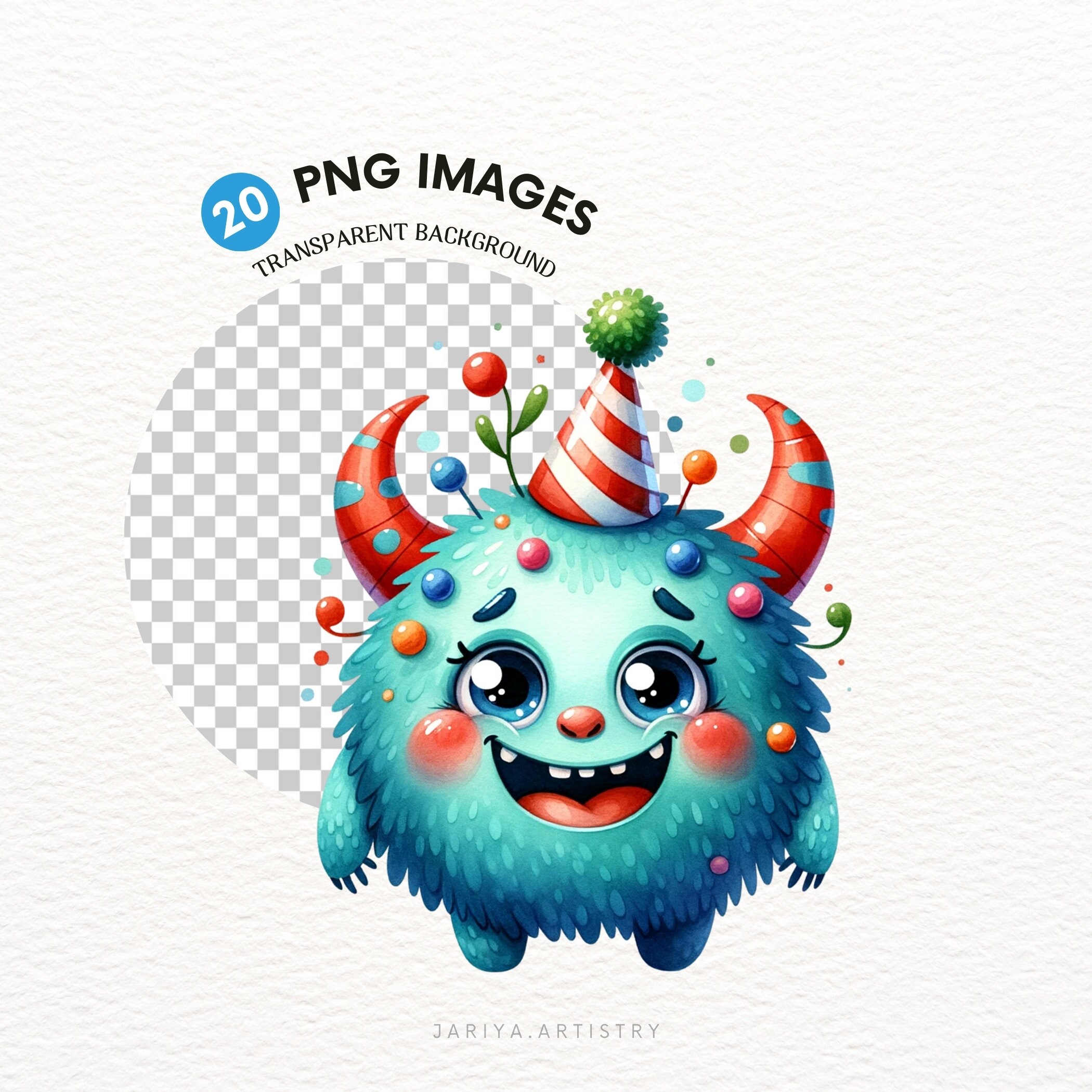 Cute Friendly Monster Clipart Bundle, Cute Monster Clipart PNG ...