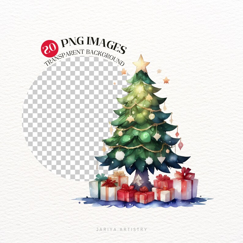 Christmas Tree Clipart Bundle, Christmas Tree Clipart PNG, Christmas ...