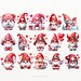 Watercolor Doctor Nurse Gnome Clipart: Valentine's Day Graphics (PNG ...