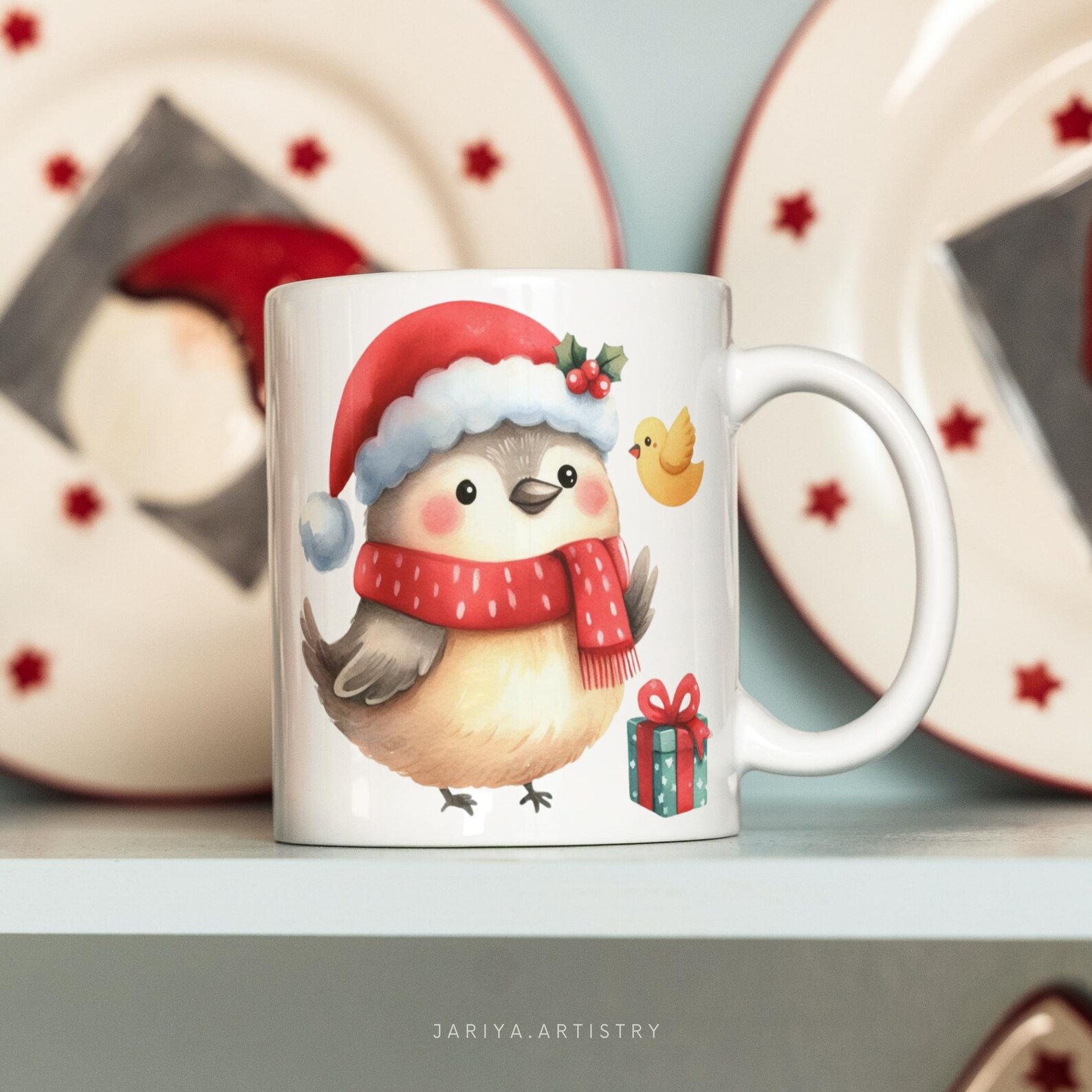 Watercolor Bird Santa Clipart Bundle (digital Download) - Etsy