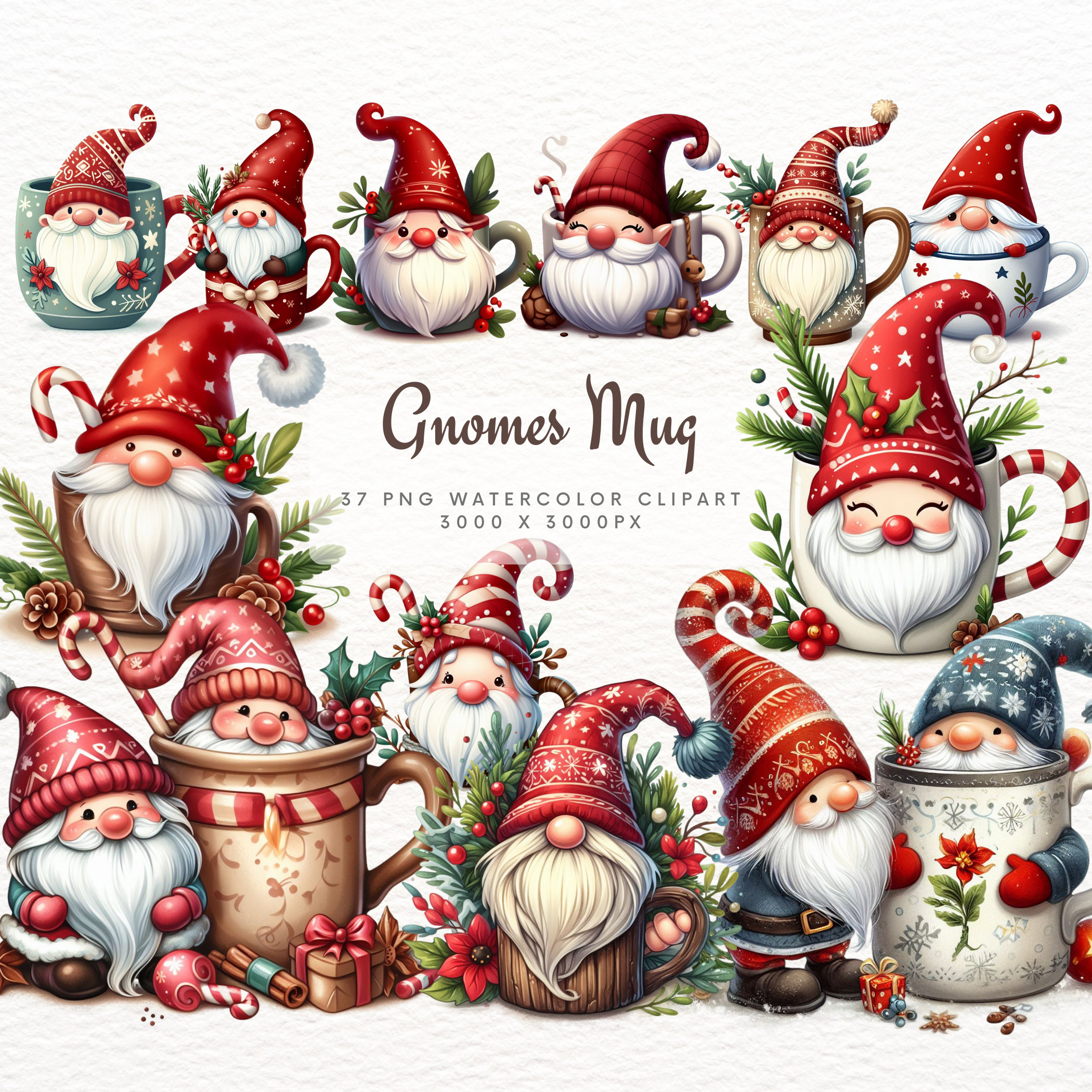 Gnomes Mug Clipart Bundle, Gnomes Mug Clipart PNG, Gnomes Mug Designs ...