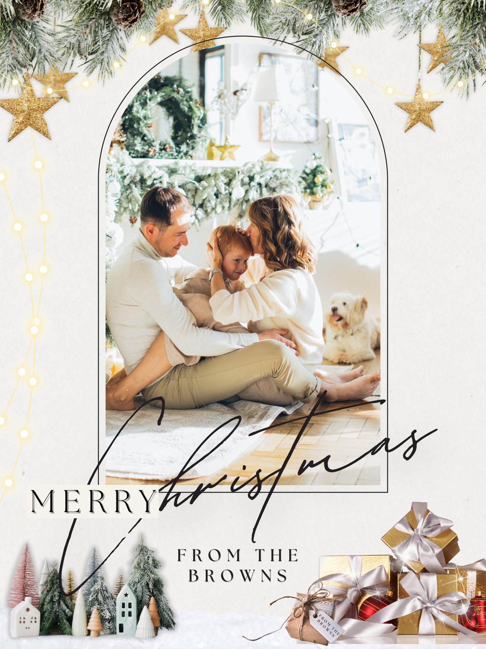 Christmas Card Templatepersonalized Christmas - Etsy