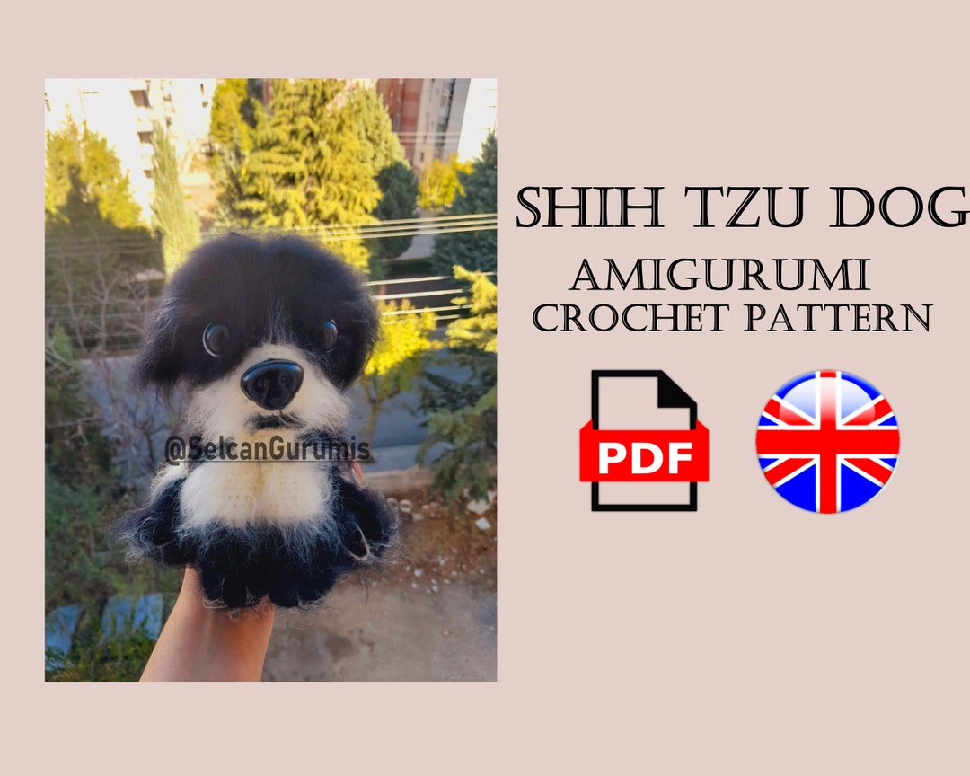 Shih Tzu Dog Toy Amigurumi Crochet Pattern - Etsy