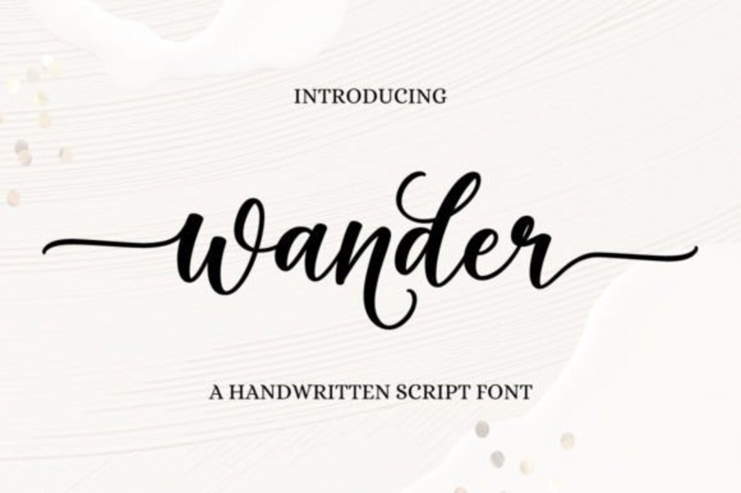 Wander Font, Handwritten Font, Font, Wedding Font, Modern Font, Display ...