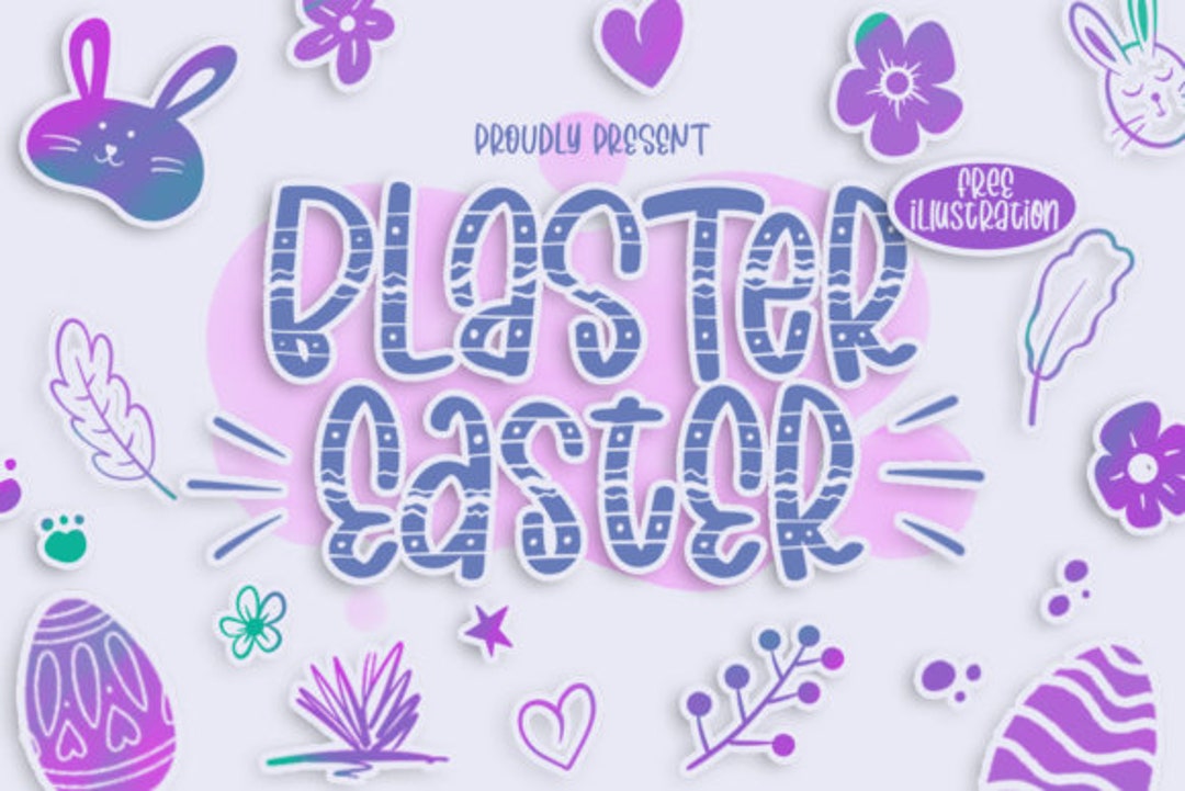 Blaster Easter Font, Cute Display Font, Cricut Font, Casual Font ...