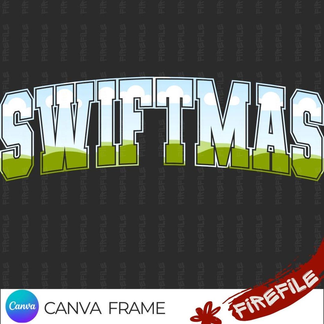 Swiftmas Arch Canva Frame Template Merry Swifties Swifties Canva Frame ...