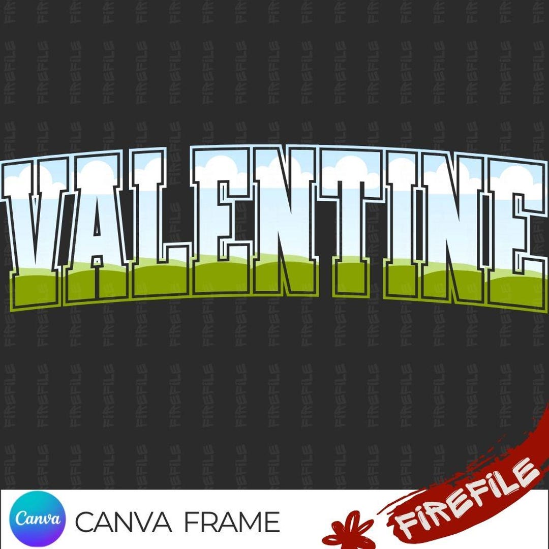 Valentine Arch Canva Frame Template | Varsity Valentine | Drag and Drop ...