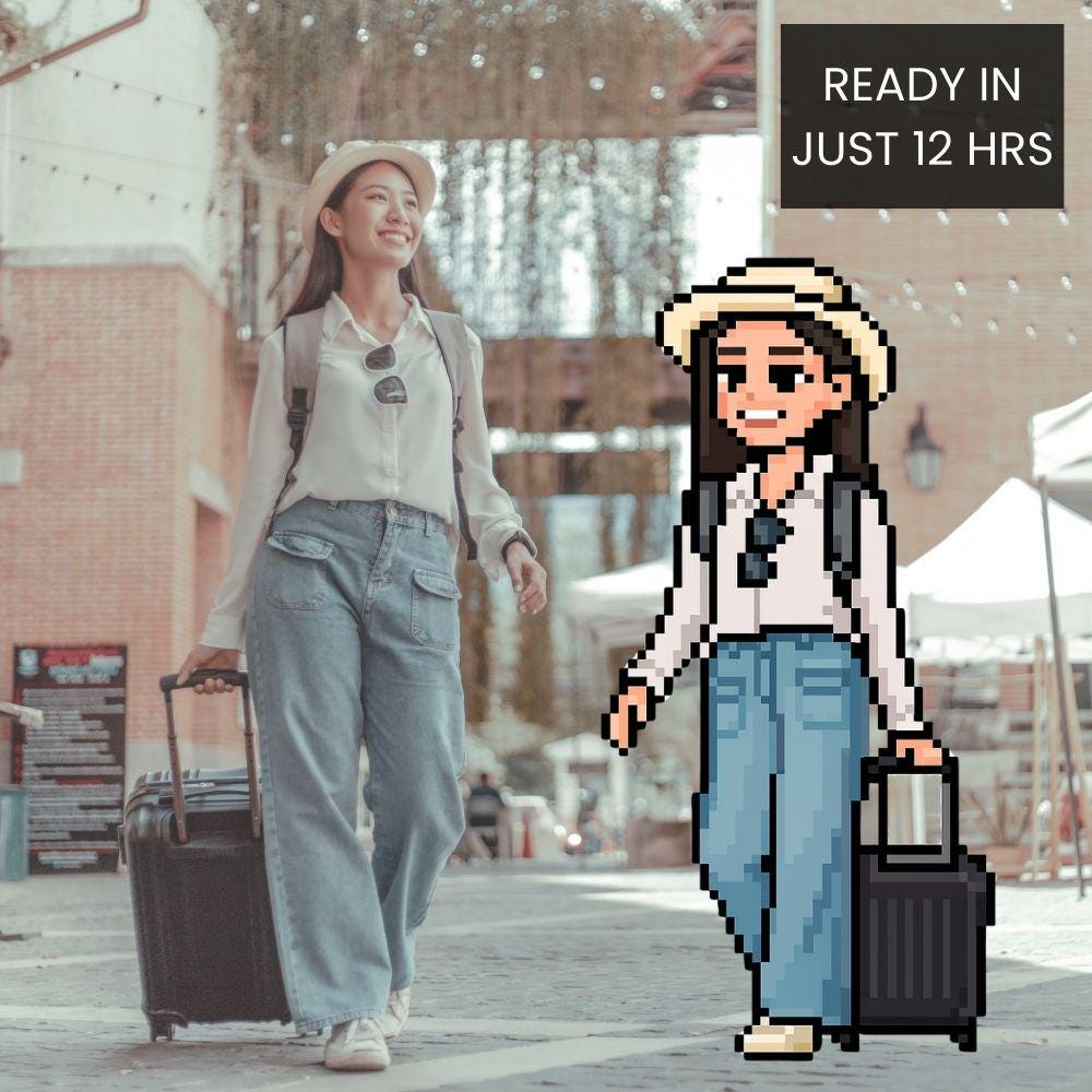 Custom Pixel Art Portrait From Photo | Custom 8bit Portrait PNG Clipart ...