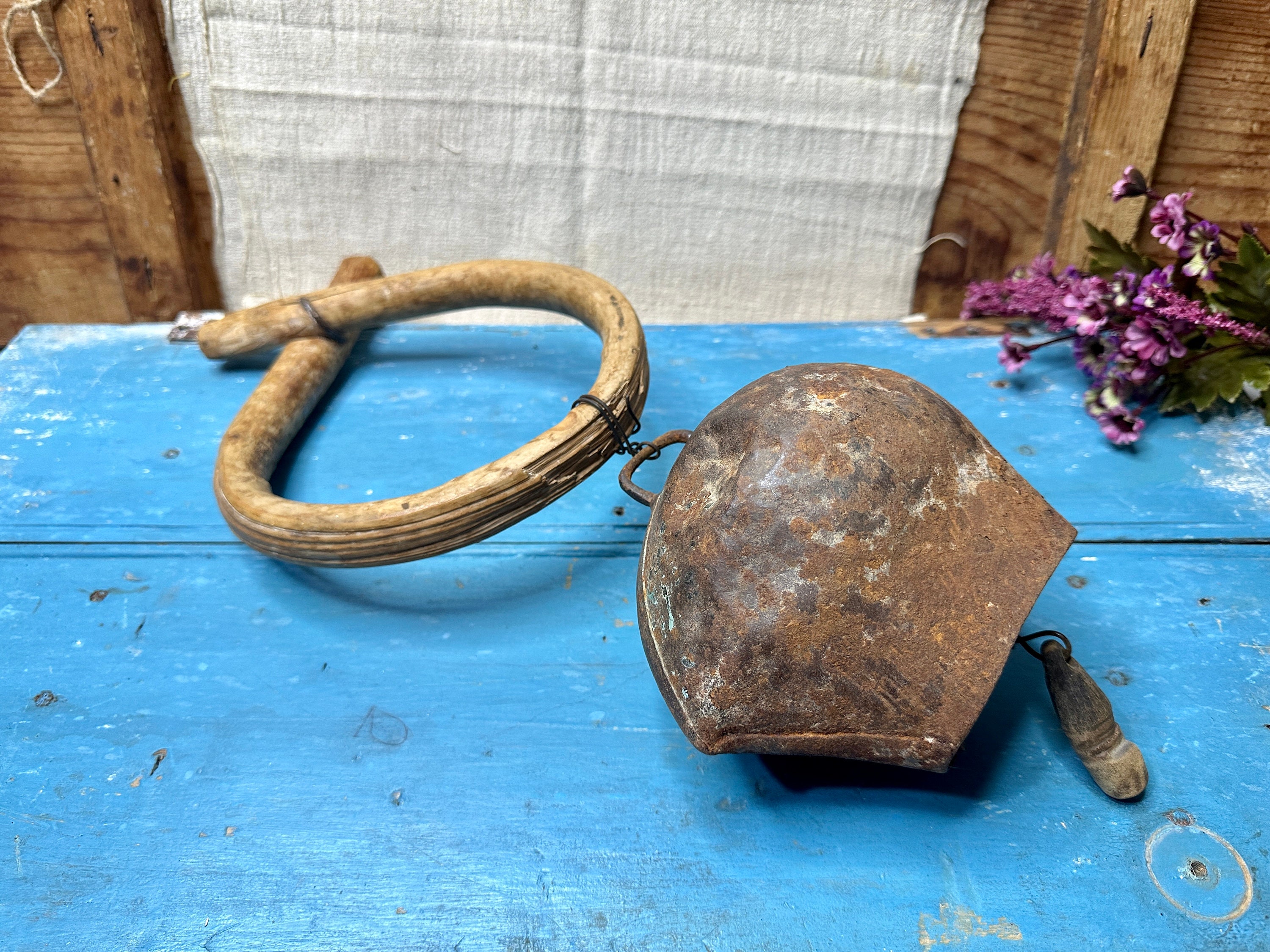 Antique Animal Bell With Collar Sheep Bell Cow Necklace - Etsy