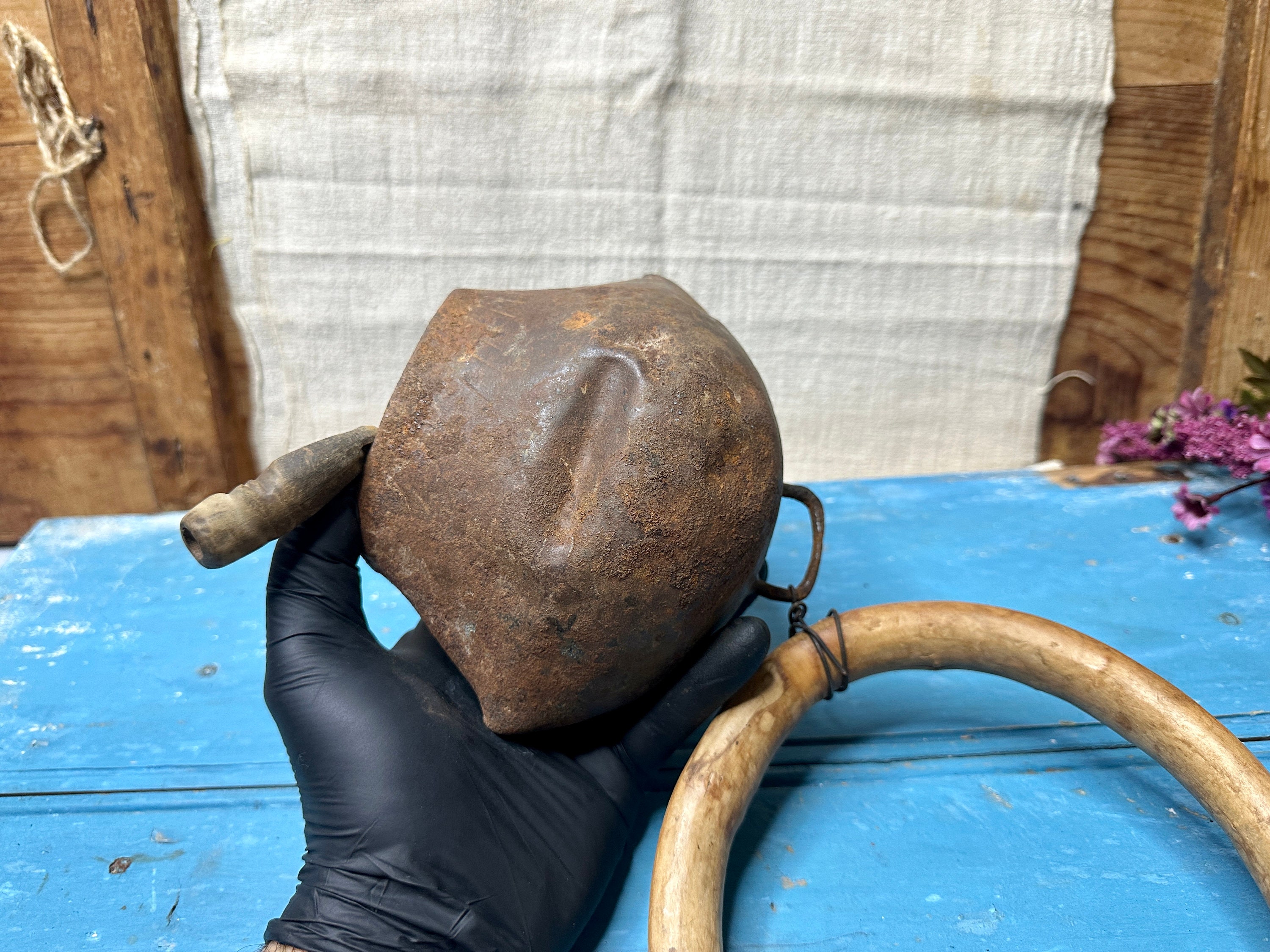 Antique Animal Bell With Collar Sheep Bell Cow Necklace - Etsy