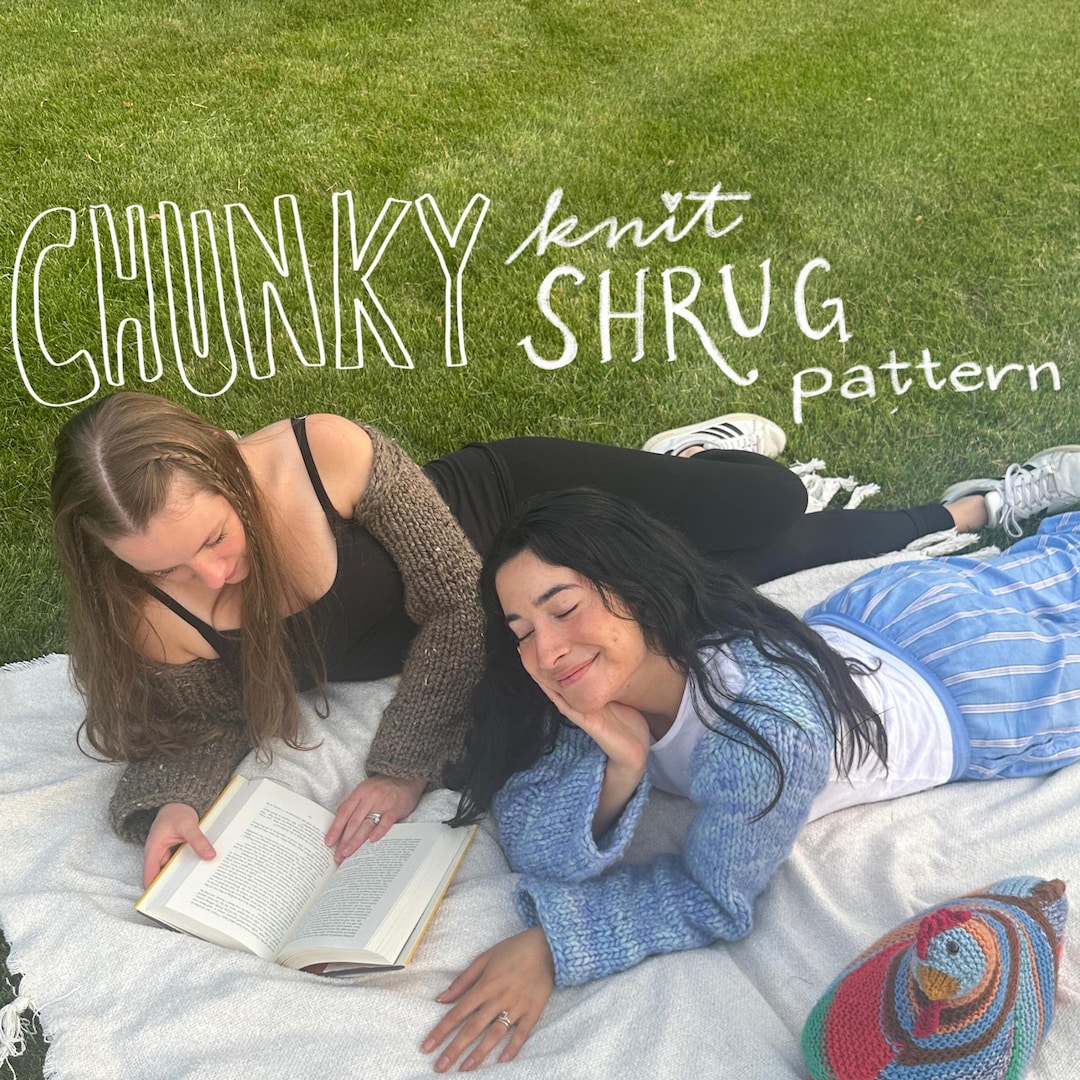 Chunky Knit Shrug Pattern - Beginner Knitting Pattern - Etsy