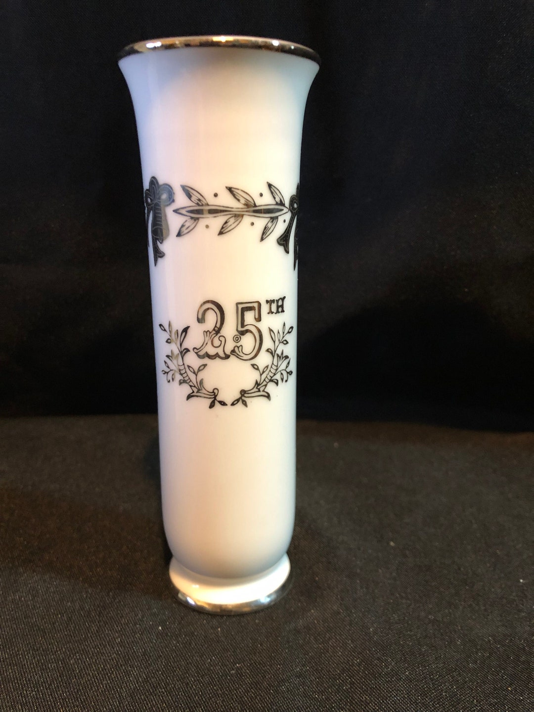 Lefton 7" Bud Vase for 25th Anniversary - Etsy