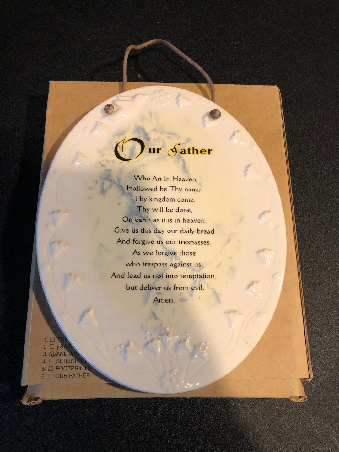 The Lord's Prayer Ceramic Wall Plaque - Etsy