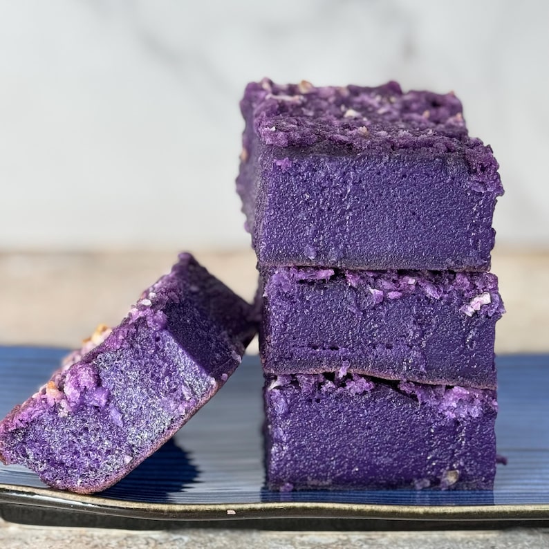 Vegan Organic Ube Coconut Mochi Cake Bar-gluten Free, Dairy Free ( 9 ...