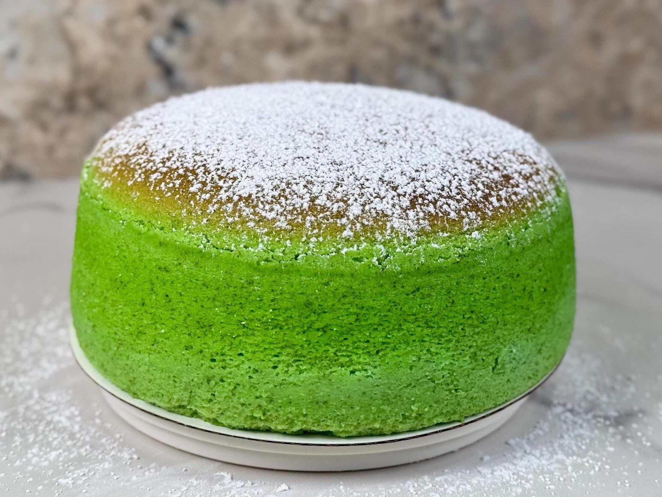 Bouncy Pandan Japanese Souffle Cheesecake 6 Inch Low Carb (organic ...