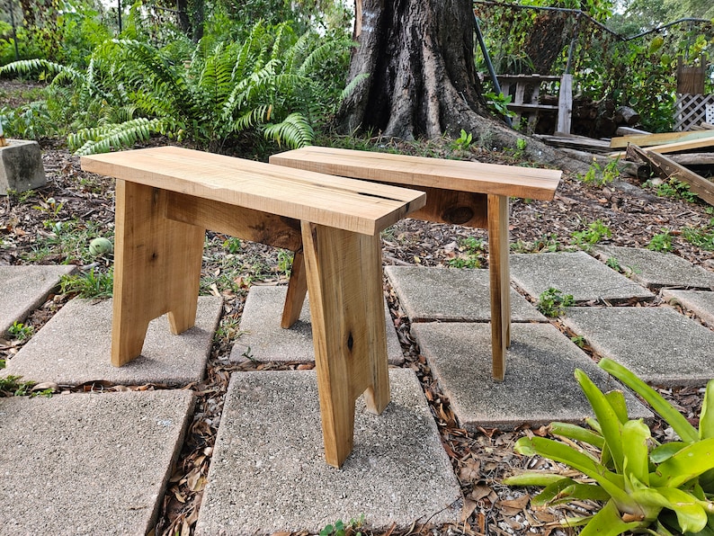 Rustic Wood Bench Set Farmhouse Decor Handmade Wood Benches - Etsy