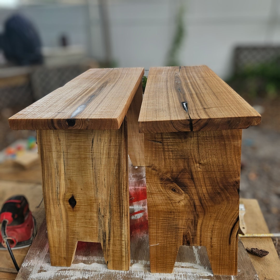 Rustic Wood Bench Set Farmhouse Decor Handmade Wood Benches - Etsy