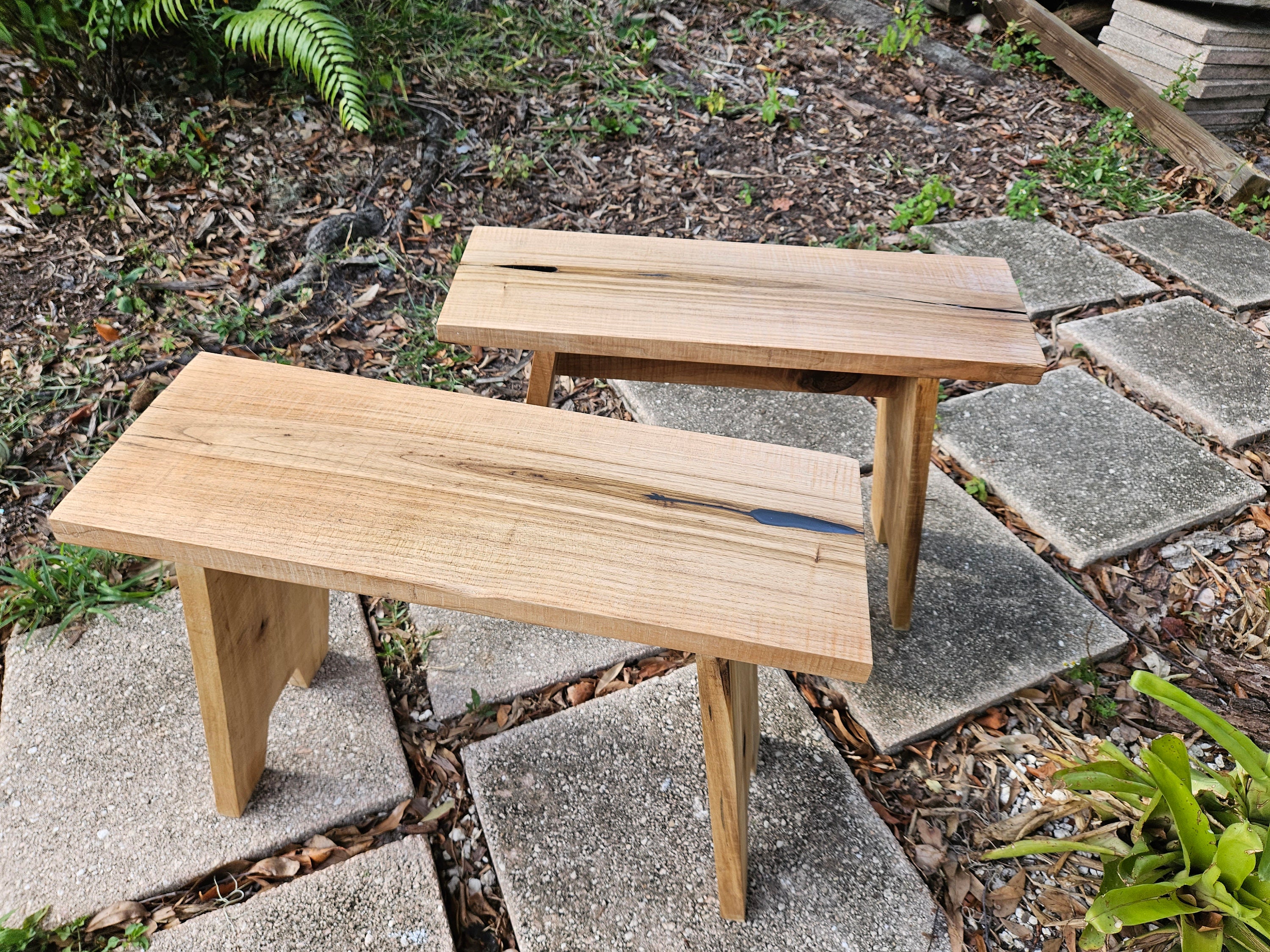 Rustic Wood Bench Set Farmhouse Decor Handmade Wood Benches - Etsy