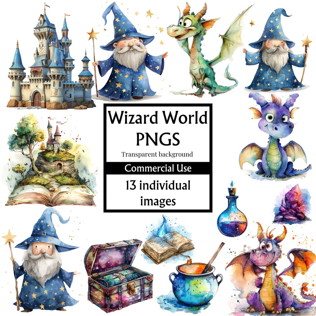 Wizard World Pngs, Spell Book Digital Image,enchanted, Dragon Download ...