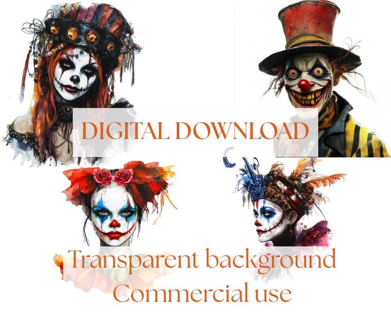 Circus Freak Show Clipart Bundle, Circus Oddities Pngs, Gothic Freak ...