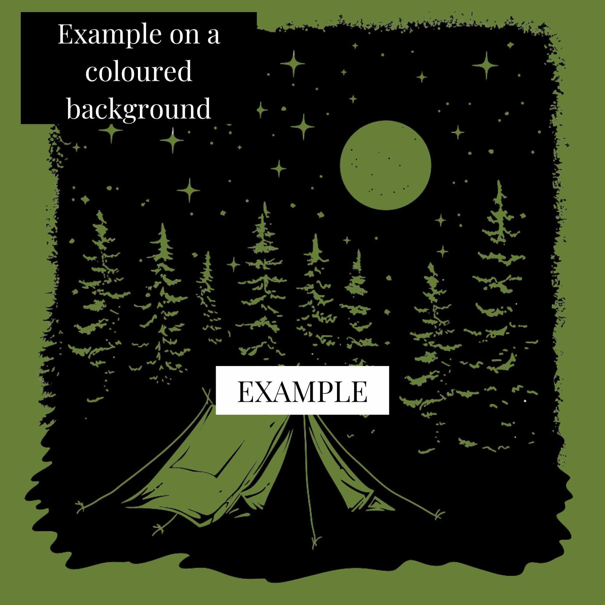 Black and White Camping Clipart, Tent Camping Clip Art, Monochrome ...