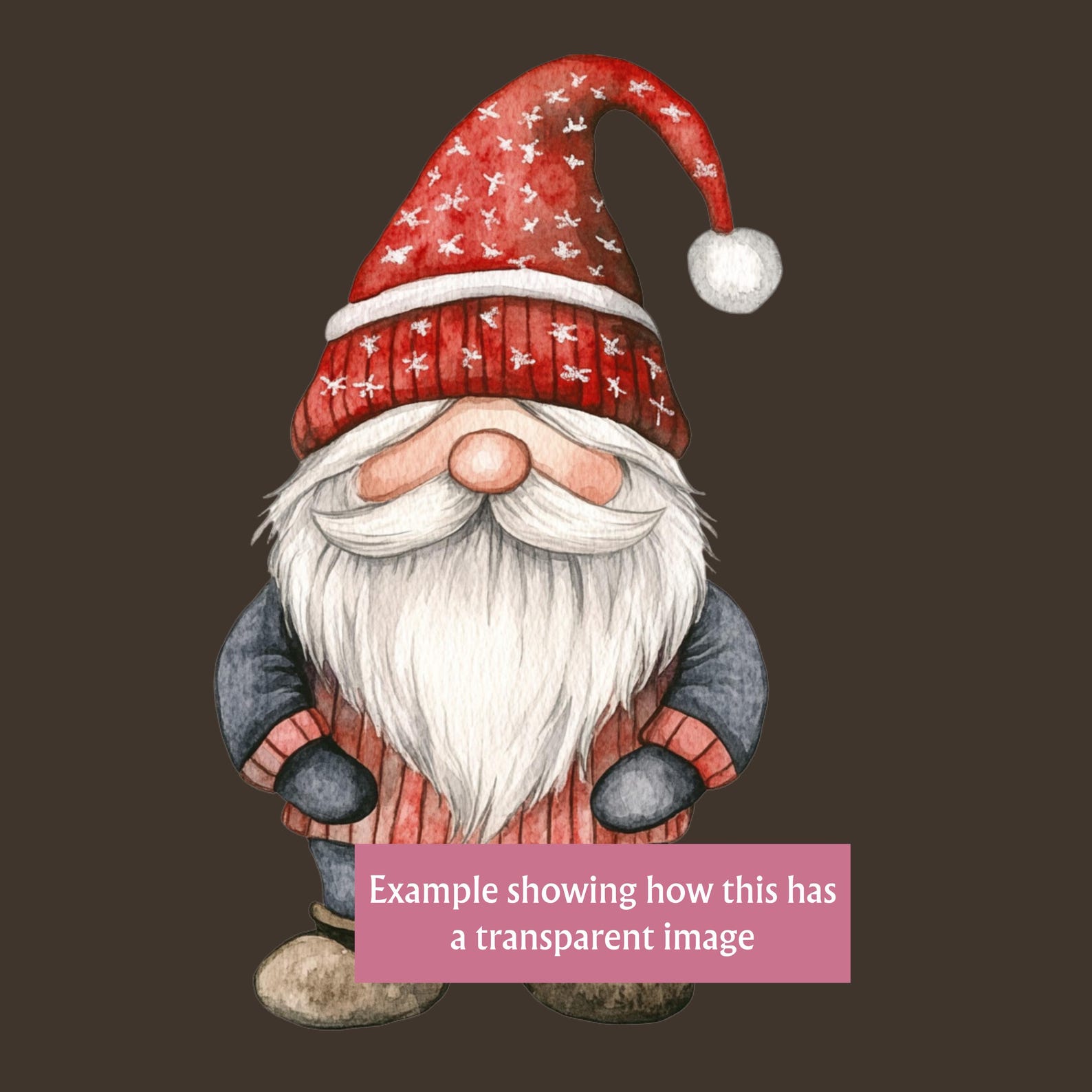 Christmas Gnome Clip Art, Christmas Gnome Set, Watercolour Gnome ...