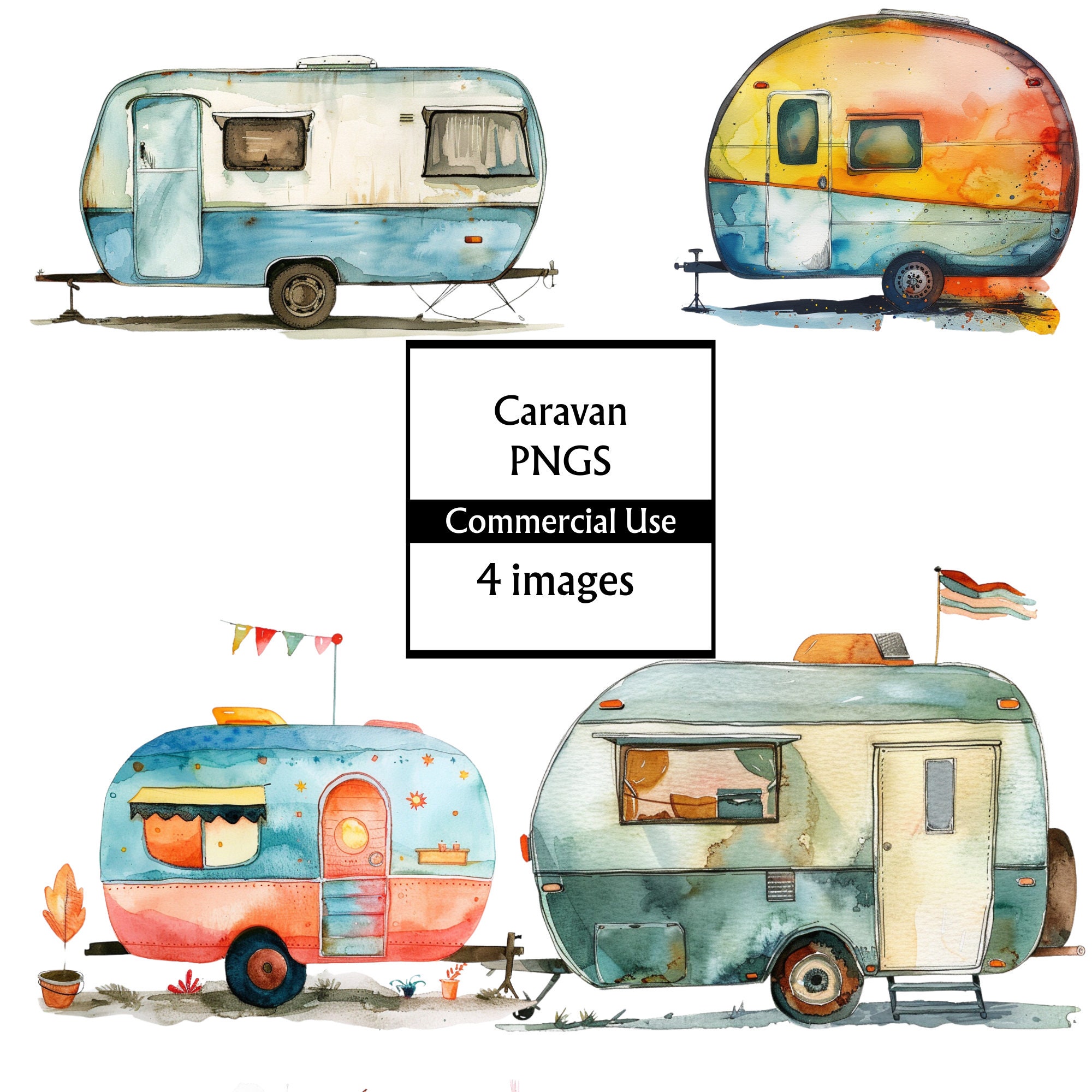 Cute Caravan Clipart,printable Image, Sublimation,camping Png ...