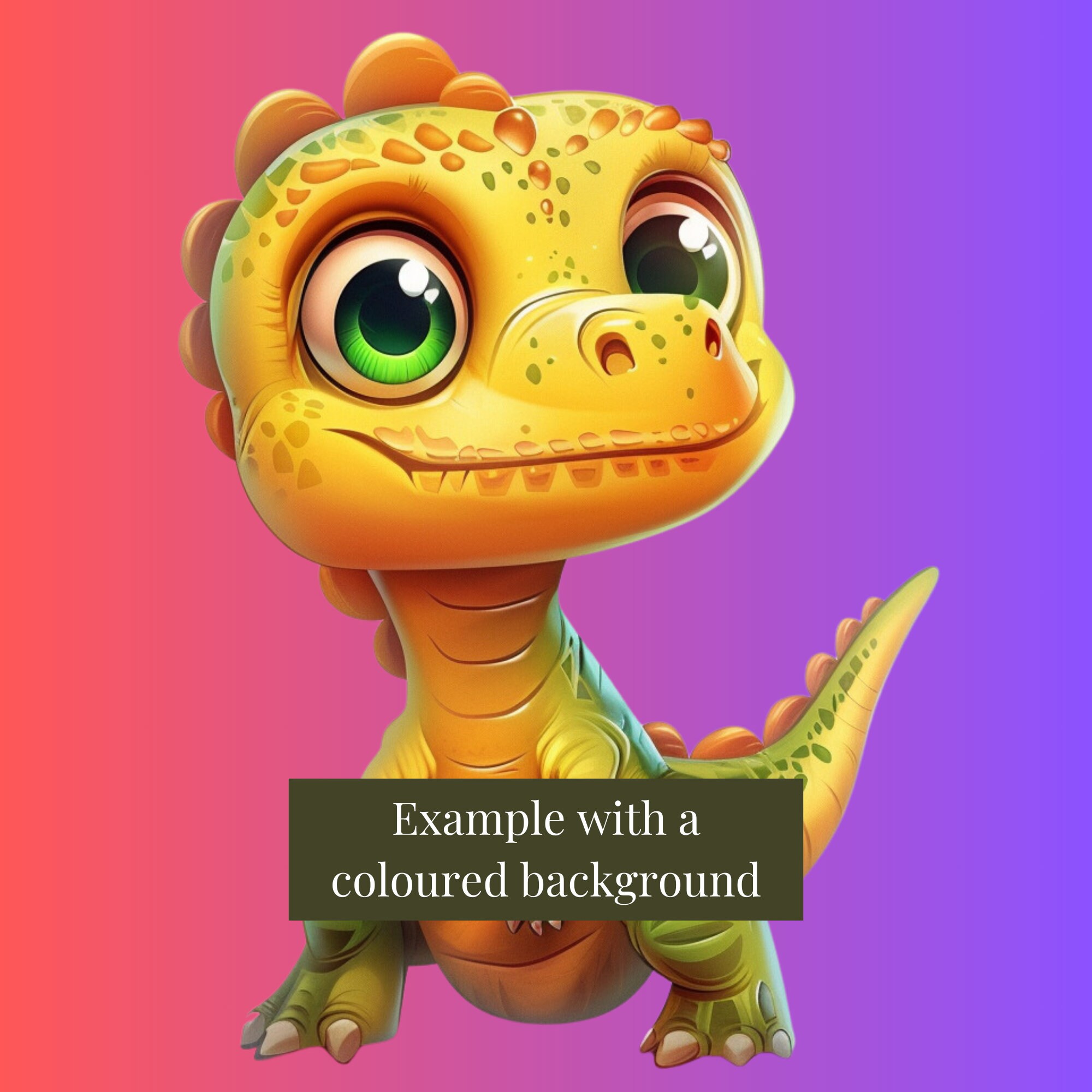 Cute Dino, Dinosaur Clip Art 4 High Quality Pngs, Digital Download ...