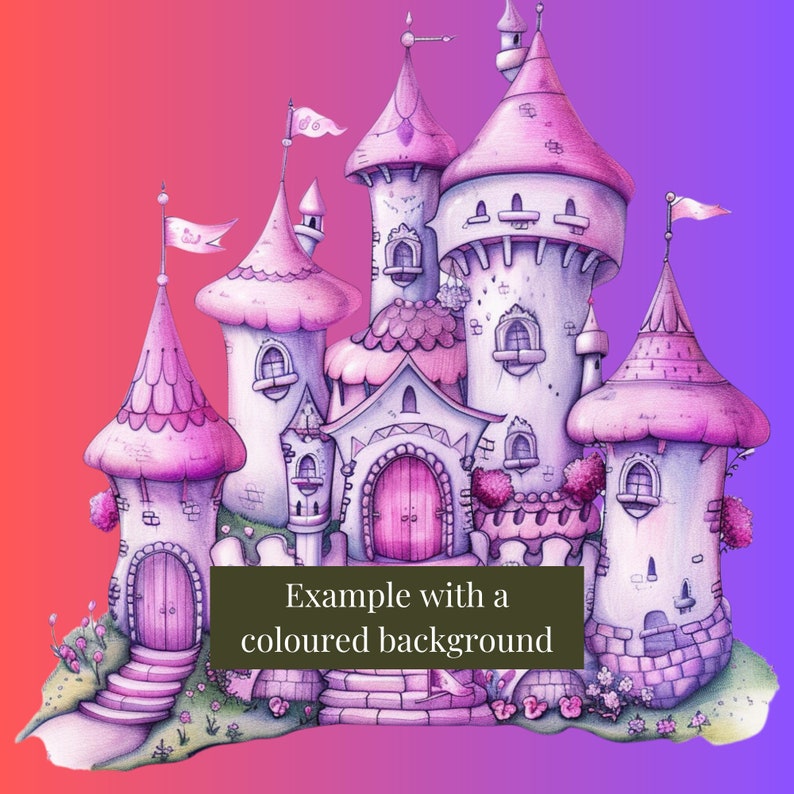 Purple Castle Digital Download, Princess Castle, Purple Clip Art ...