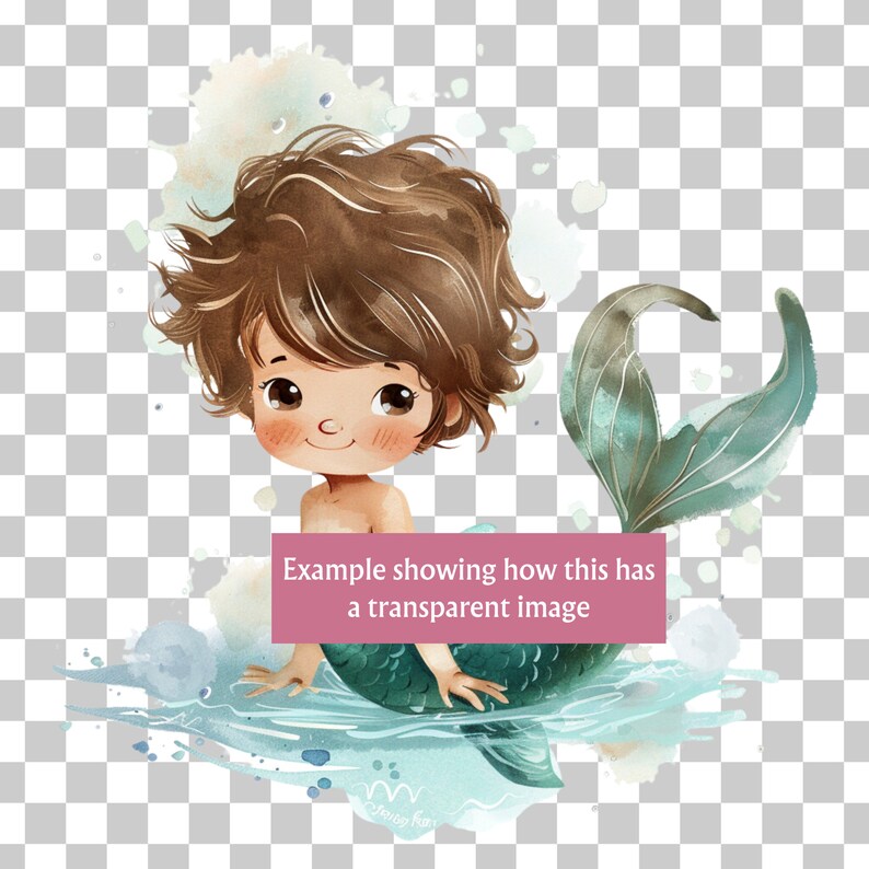 Merman Clipart, Merboy Clip Art, Male Mermaid, Digital Download, Coral ...