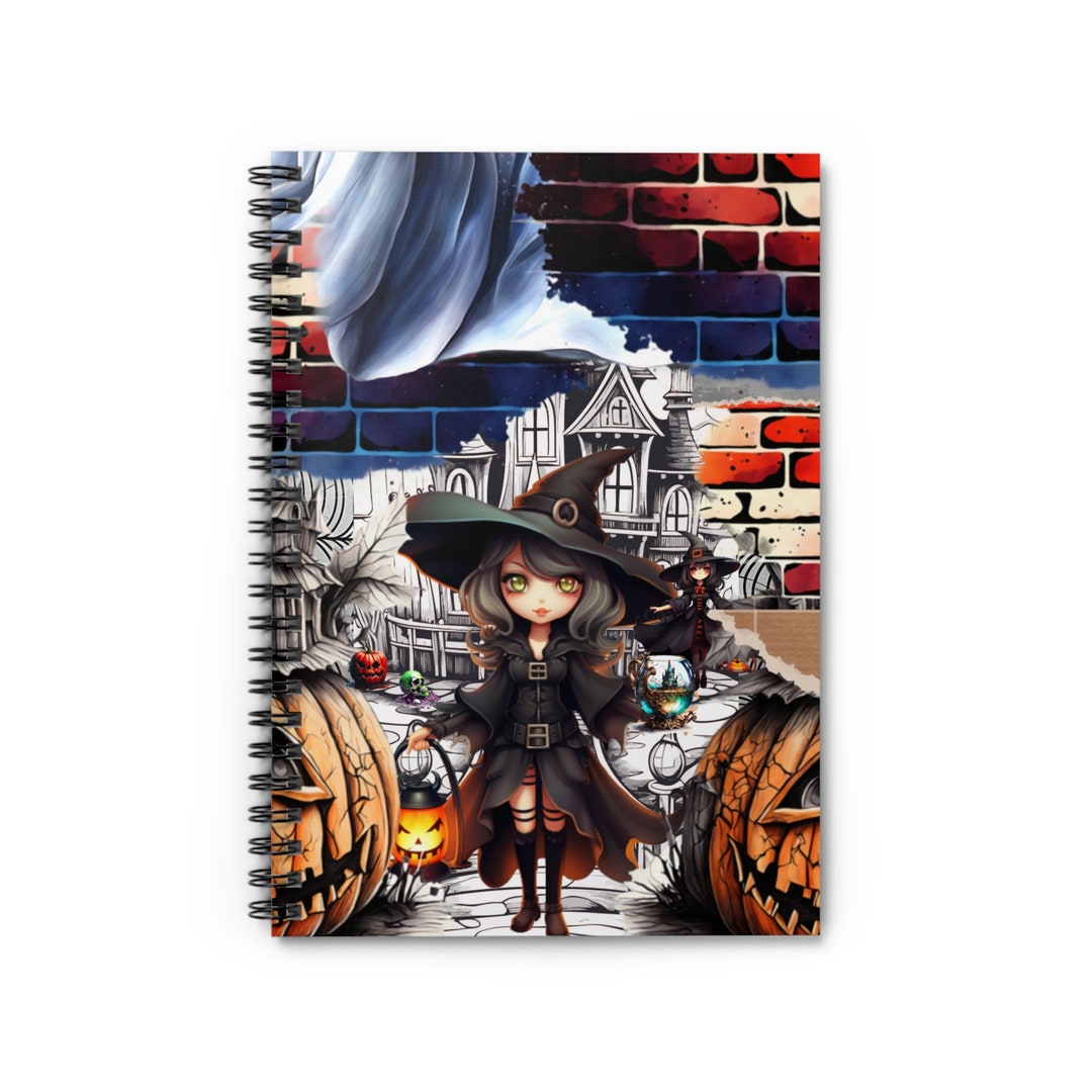 Spiral Notebook Ruled Line haunted House Halloween - Etsy