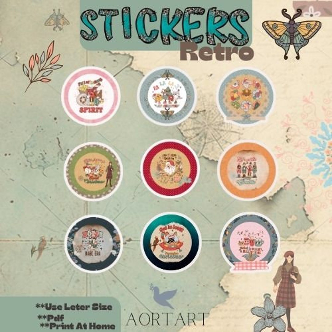 Retro Themed Stickers Take a Nostalgic Trip to the Past - Etsy