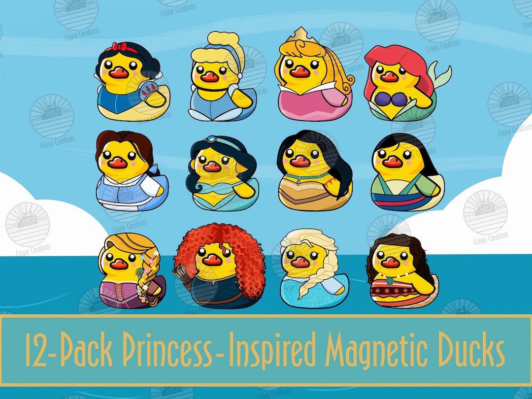 12-pack Princess-inspired Magnetic Ducks for Pixie Dust and Fish ...