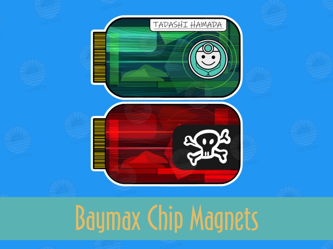 2 Pack Baymax Chip Cruise Door Magnets or Glossy Stickers - Etsy